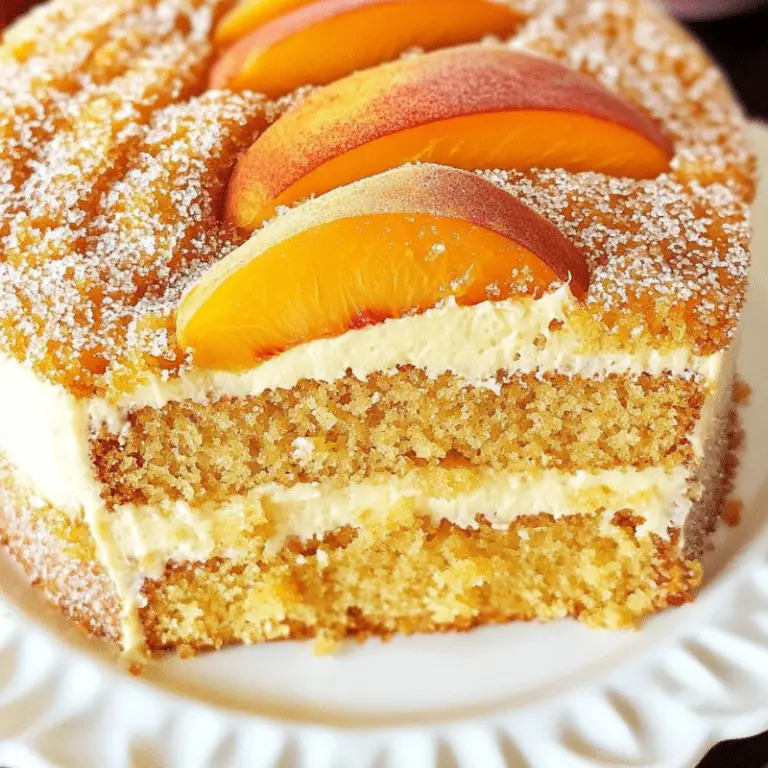 Brown Sugar Peach Cake - Savory Splash