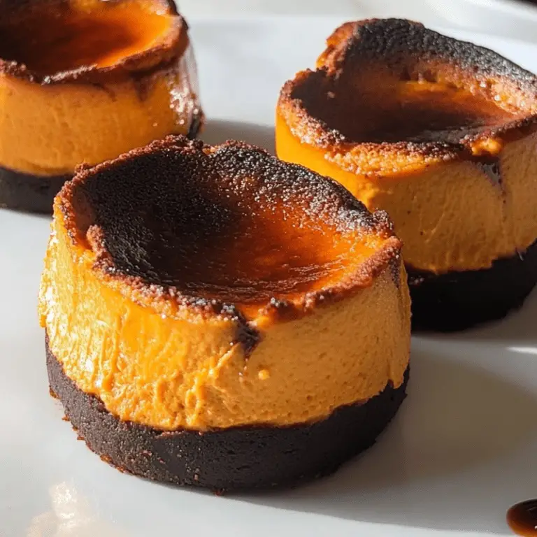 Burnt Basque Pumpkin Cheesecakes - Savory Splash
