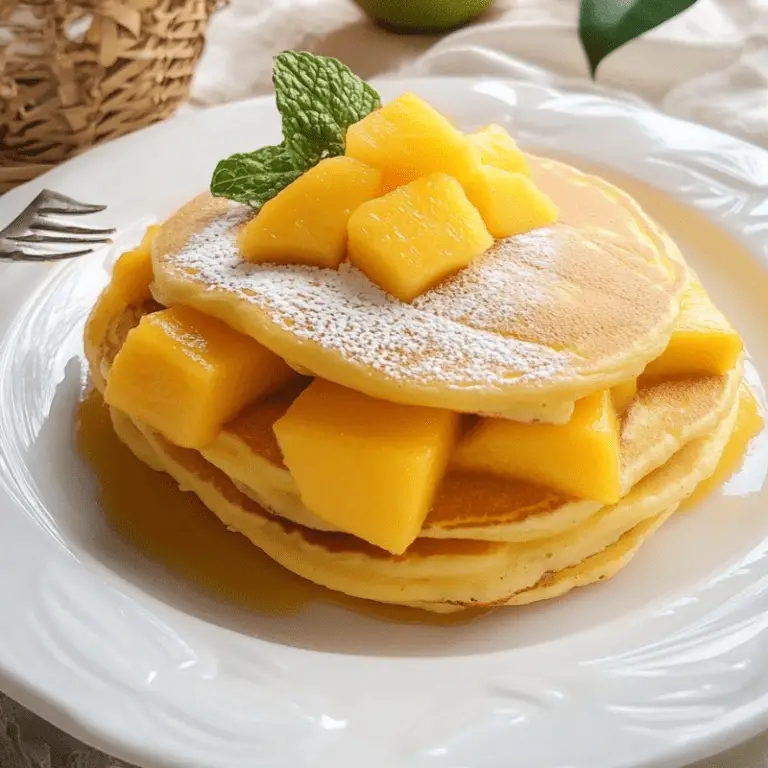 Mango Pancake Delight - SavorySplash