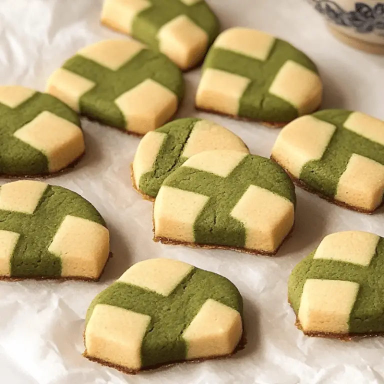 Matcha Checkerboard Cookies - SavorySplash