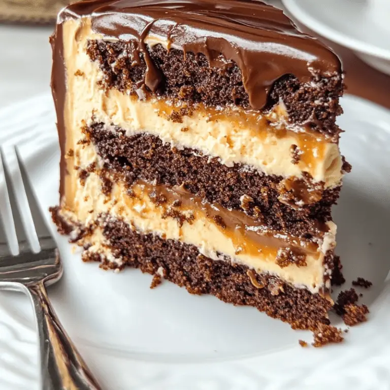 Snickers Dream Cake - SavorySplash