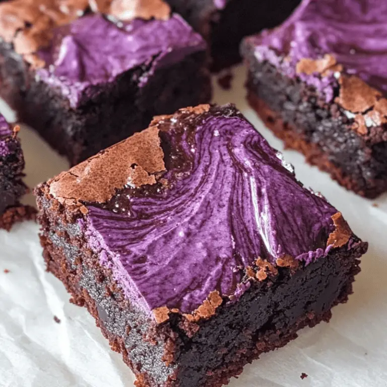 Ube Swirl Brownies - Savory Splash