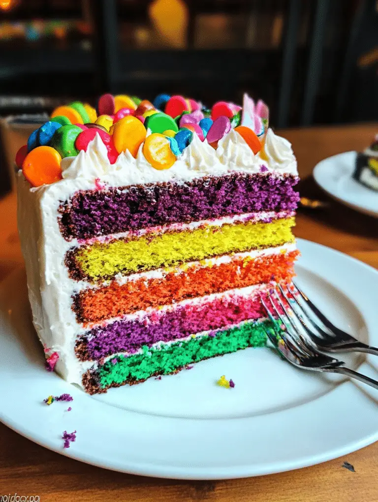 Rainbow Celebration Cake - Savory Splash