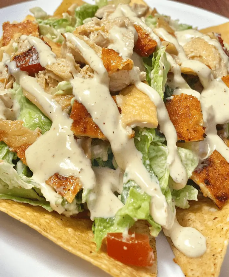 Crispy Chicken Caesar Nachos: A Bold Fusion of Flavors - Savory Splash