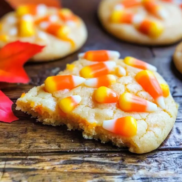 Autumn Candy Corn Cookies - SavorySplash