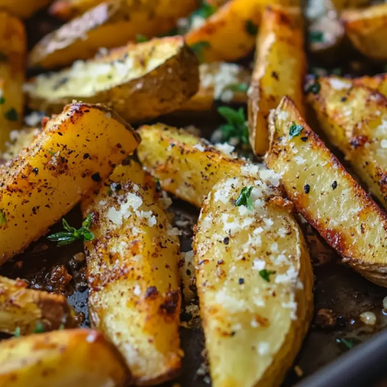 Autumn Spice Garlic Parmesan Fries - Savory Splash
