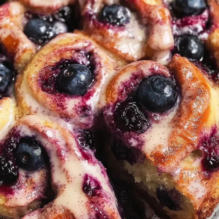 Blueberry Cinnamon Rolls - Savory Splash