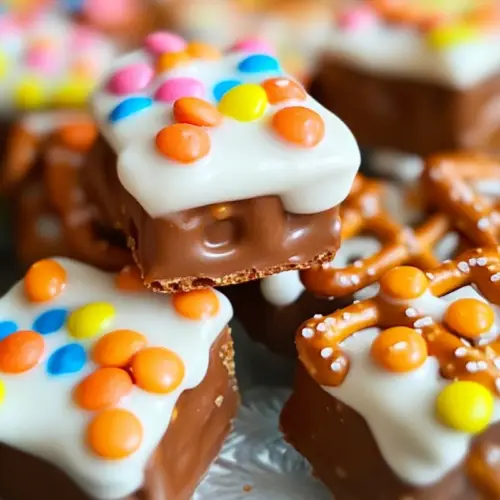 Candy Bar Pretzel Bites - Savory Splash