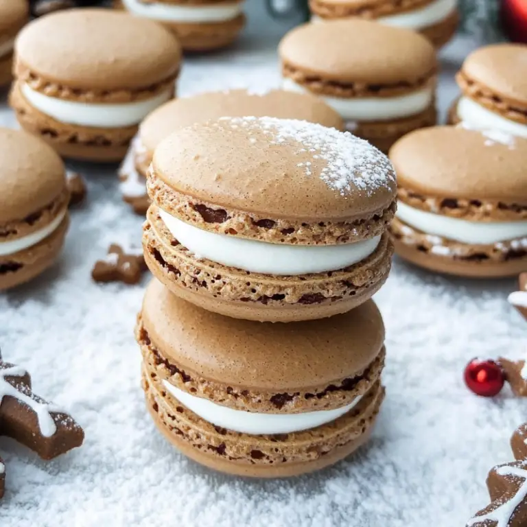 Gingerbread Macarons - SavorySplash