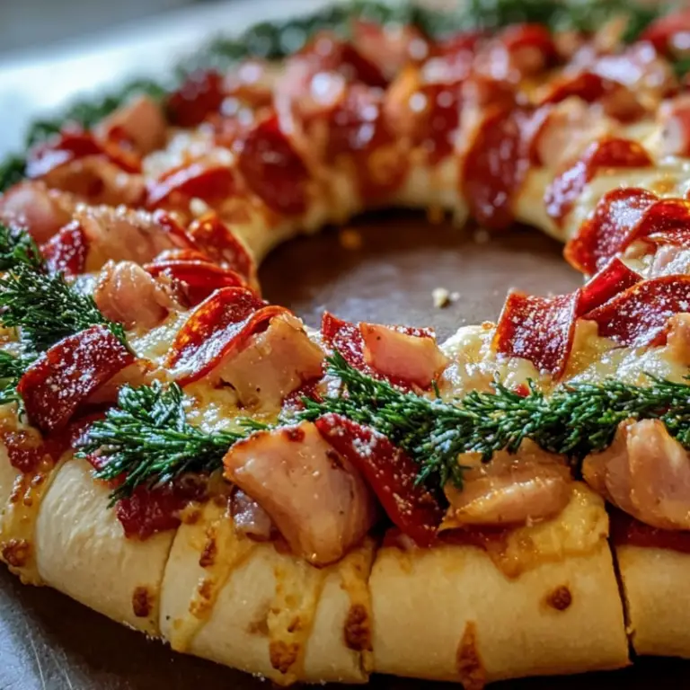 Holiday Wreath Pizza - Savory Splash