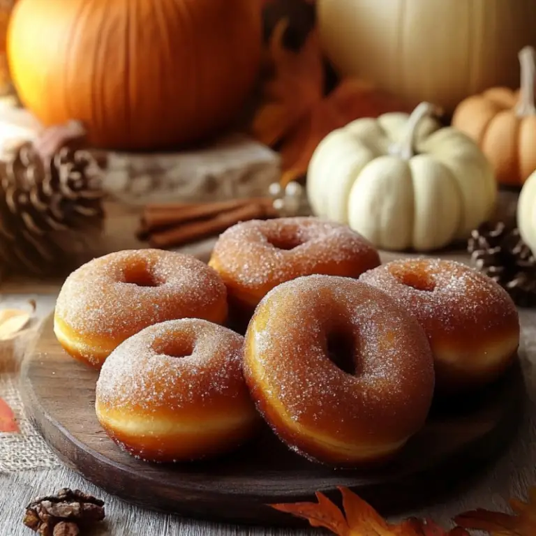 Maple Pumpkin Spice Doughnuts - SavorySplash