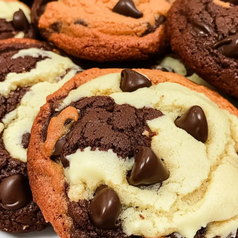 Marble Chocolate Chip Cookies - SavorySplash