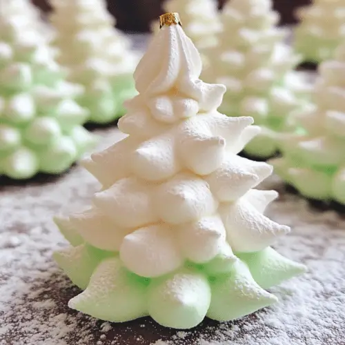 Meringue Christmas Trees - Savory Splash