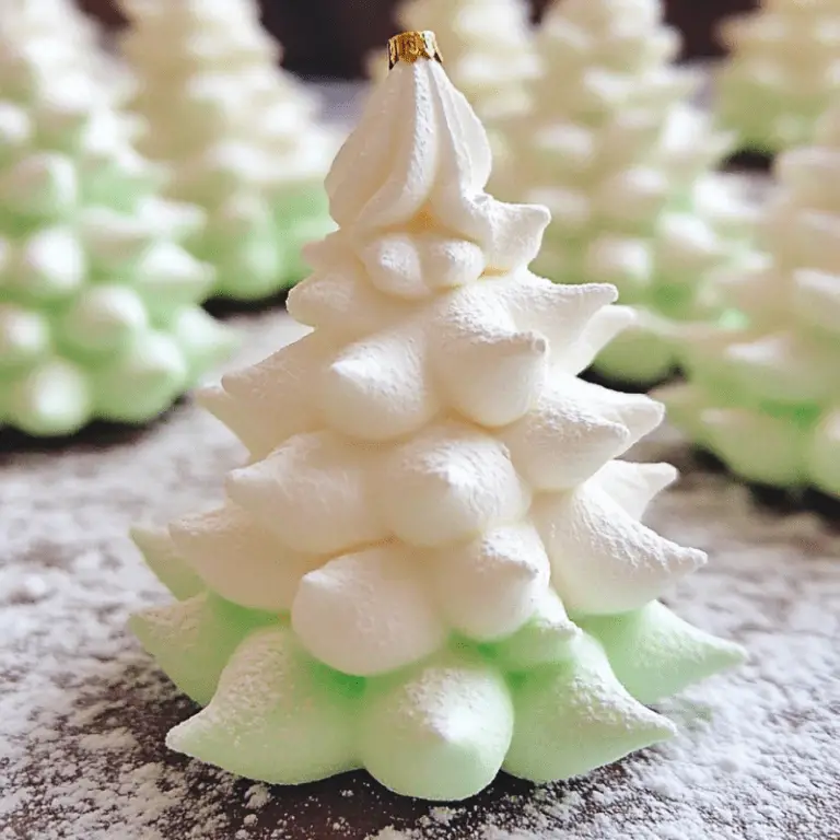 Meringue Christmas Trees - Savory Splash
