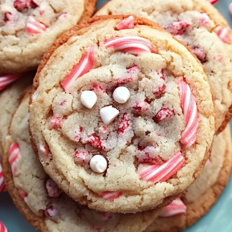 Peppermint Chip Cookies - SavorySplash
