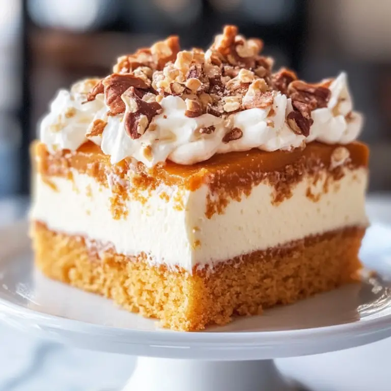 Pumpkin Poke Cake - SavorySplash