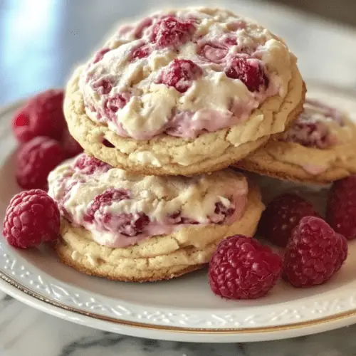Raspberry Cream Cheese Cookies - Savory Splash