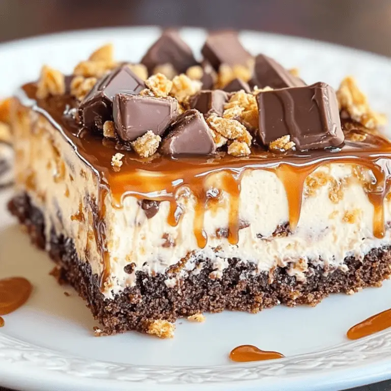 Snickers Caramel Poke Cake – SavorySplash