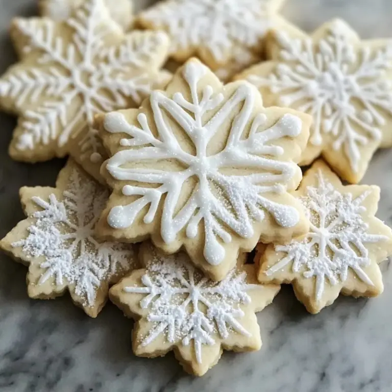 Snowflake Sugar Cookies - SavorySplash