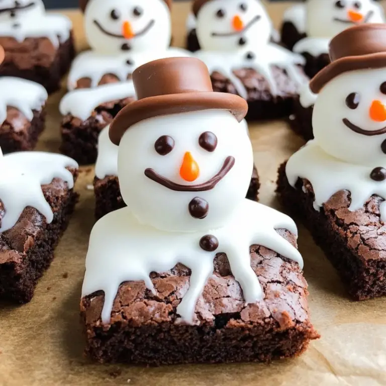 Snowman Brownies - Savory Splash