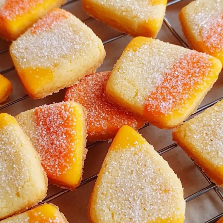 Sparkling Candy Corn Cookies - Savory Splash