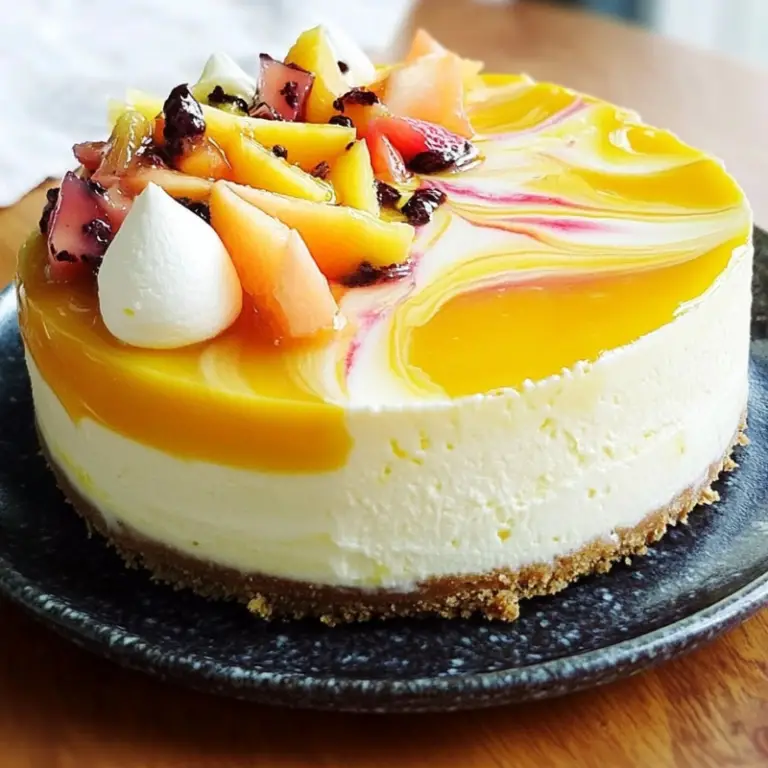 Tropical Swirl Cheesecake - Savory Splash