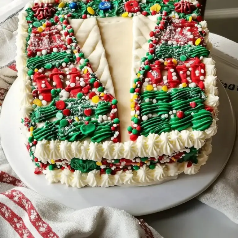Ugly Sweater Cake - Savory Splash