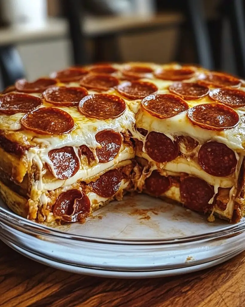 Pepperoni Pizza Layer Cake: The Ultimate Party Dish! - Savory Splash