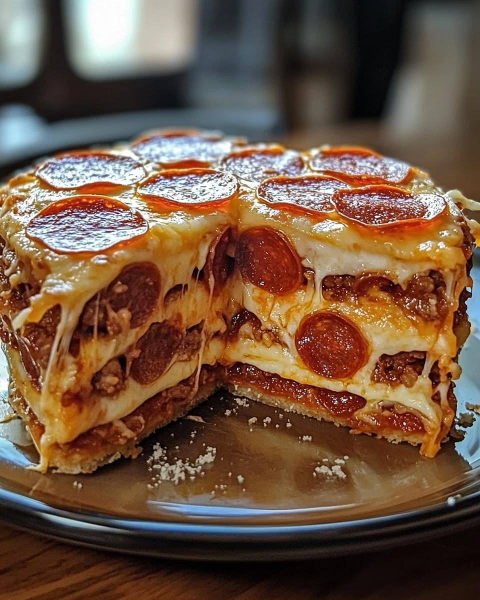 Pepperoni Pizza Layer Cake: The Ultimate Party Dish! - Savory Splash