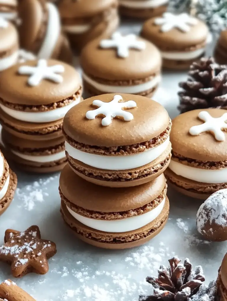 Gingerbread Macarons - SavorySplash
