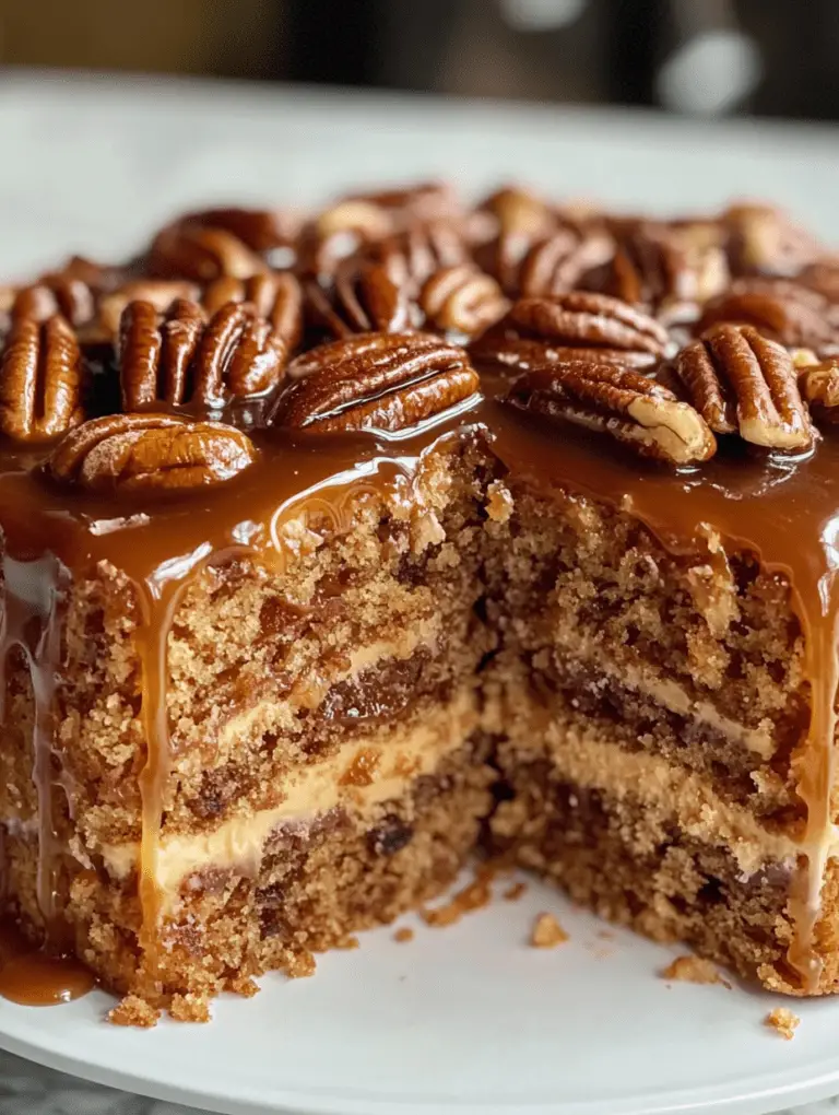 Caramel Pecan Cake: Rich, Buttery, and Oh-So-Decadent! - Savory Splash