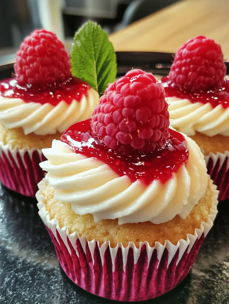 Raspberry Cheesecake Cupcakes - SavorySplash