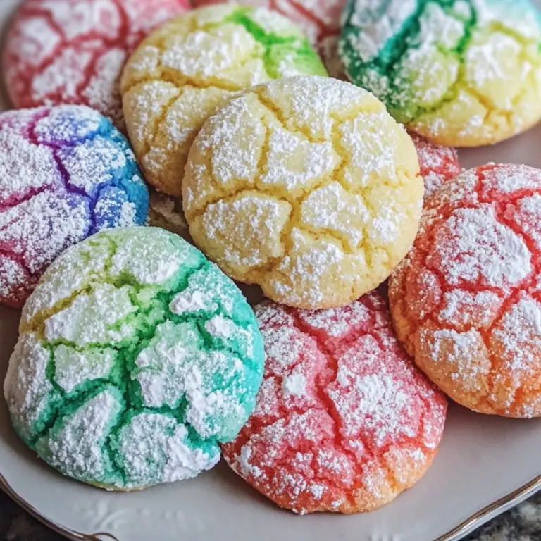 Colorful Crinkle Cookies - SavorySplash