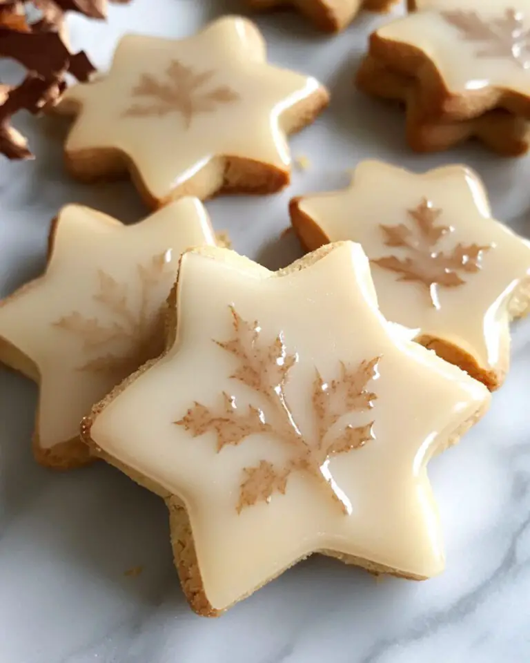 Whipped Shortbread Cookies with Maple Glaze - SavorySplash