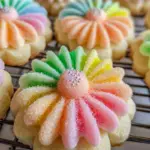 Pastel Candy Blossom Cookies - SavorySplash