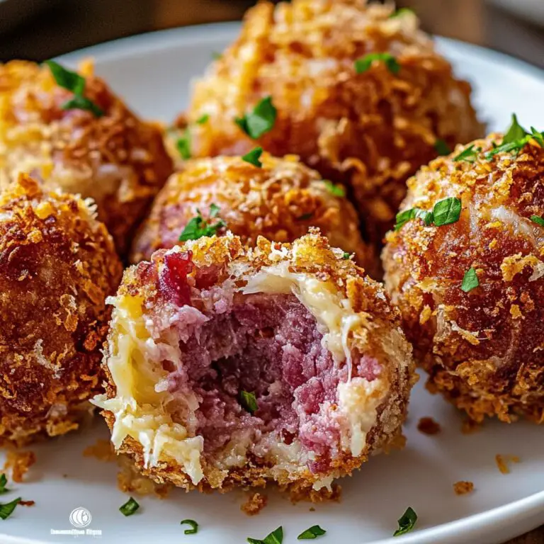 Crispy Reuben Balls: Savory Bites of Corned Beef, Sauerkraut, and ...