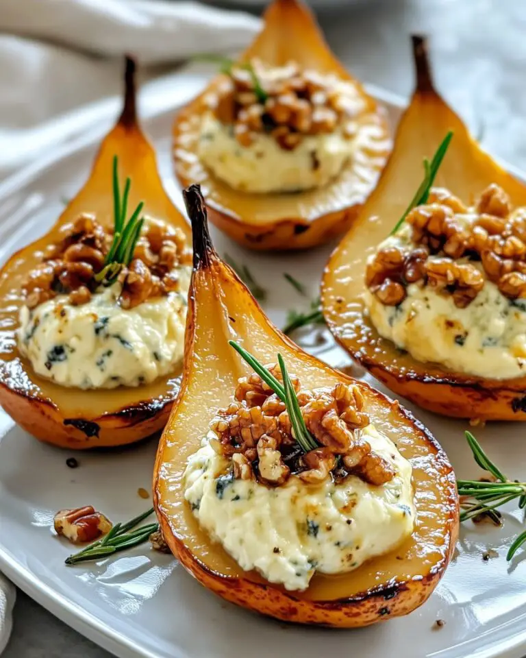 Elegant Blue Cheese Stuffed Pears Recipe - Savory Splash