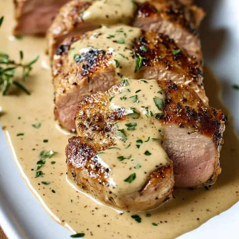 Best-Ever Pork Tenderloin with Dijon Cream Sauce - Savory Splash