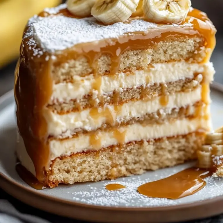 Banana Caramel Layer Cake - Savory Splash