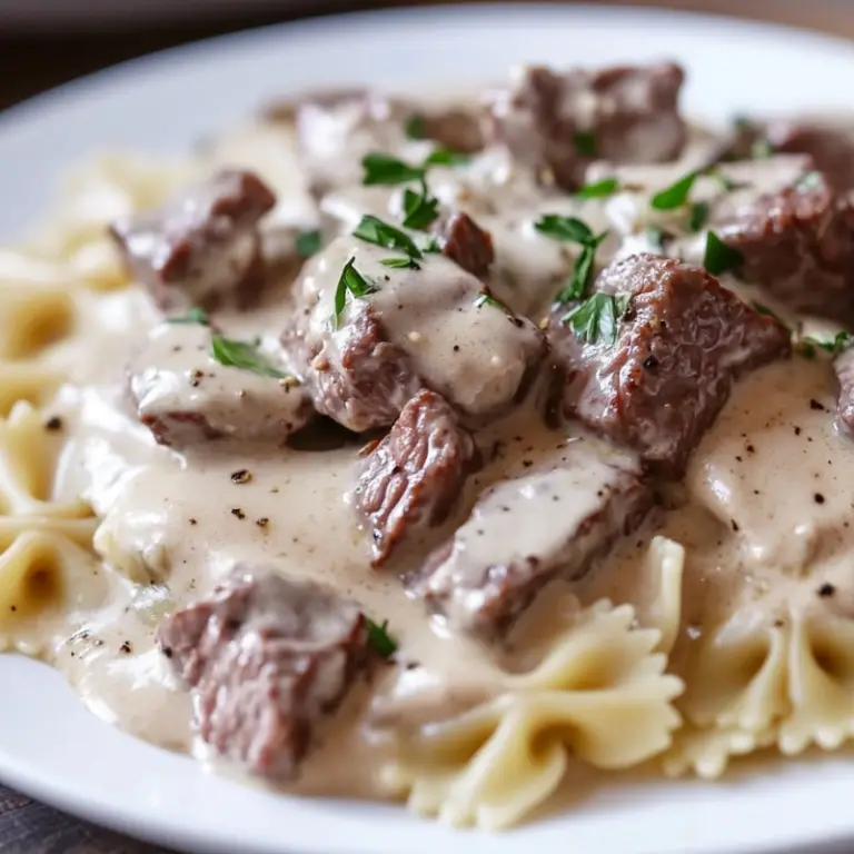 Golden Garlic Chicken Bites Over Creamy Parmesan Pasta - SavorySplash