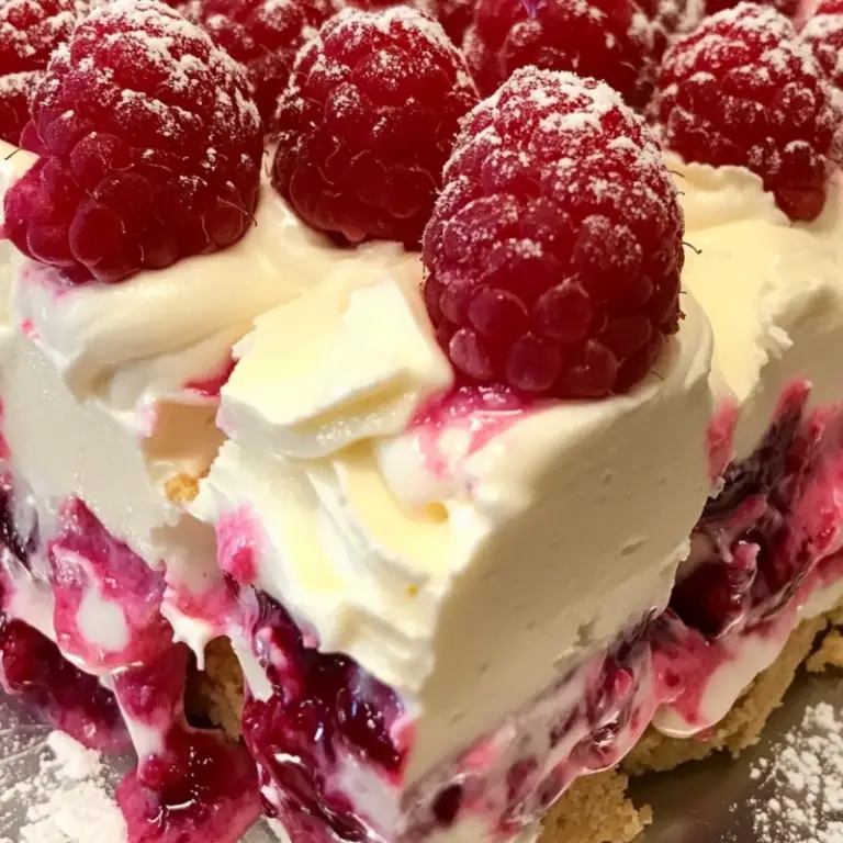 Lemon Raspberry Icebox Cake - SavorySplash