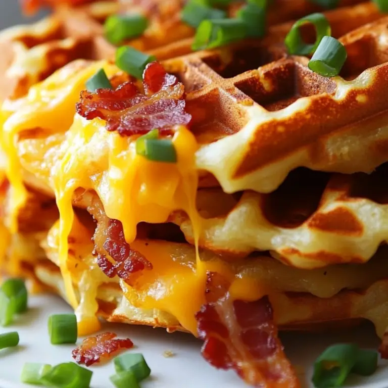 Hot Honey Chicken Waffles - SavorySplash