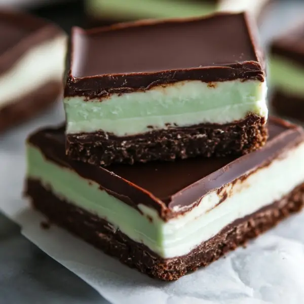 No Bake Mint Chocolate Bars - SavorySplash