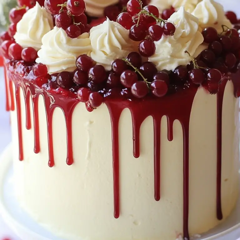 Red Currant Cream Cake – SavorySplash