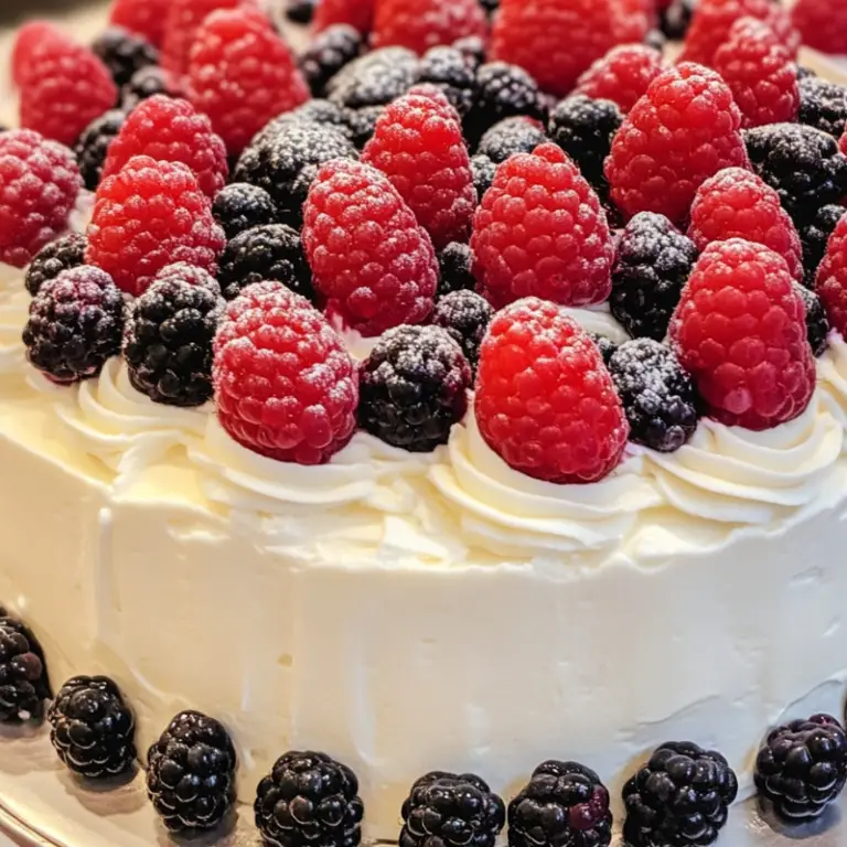 Triple-Berry Layer Cake - SavorySplash