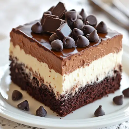 Triple Chocolate Layer Cake - SavorySplash