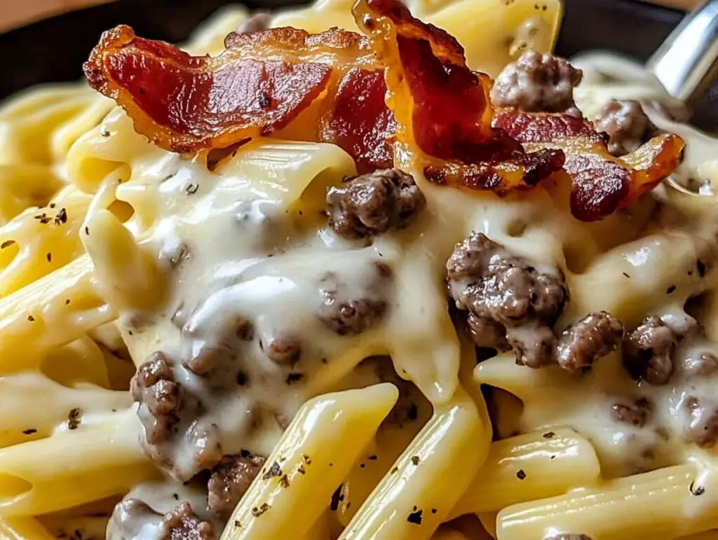 Loaded Bacon Cheeseburger Alfredo Pasta – The Ultimate Comfort Food ...