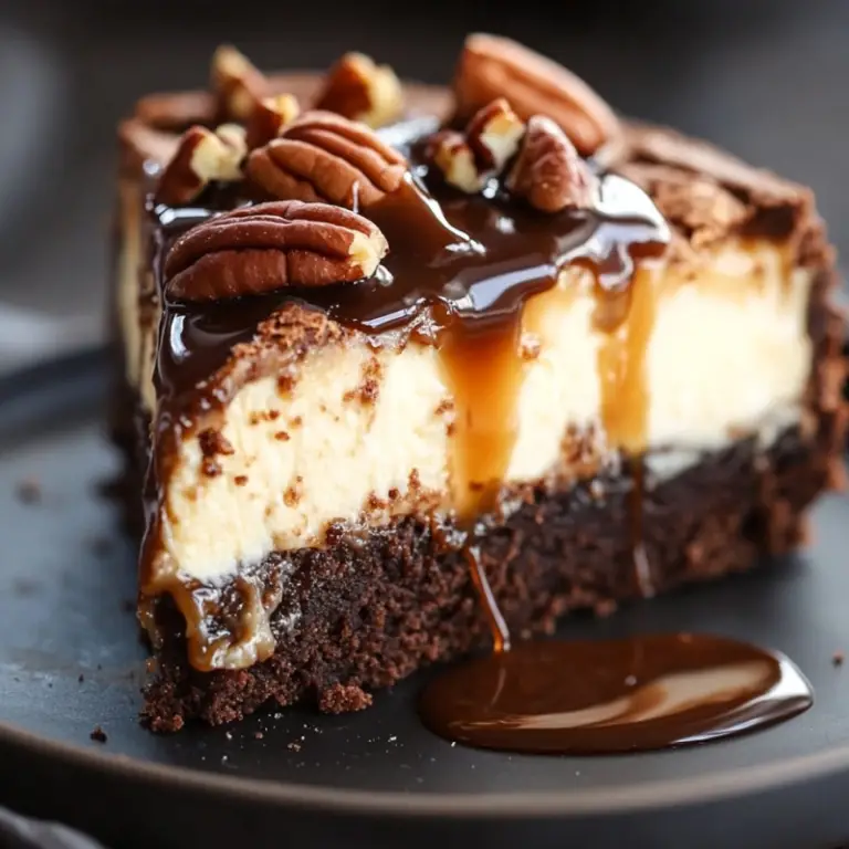 Caramel Brownie Cheesecake - Savory Splash