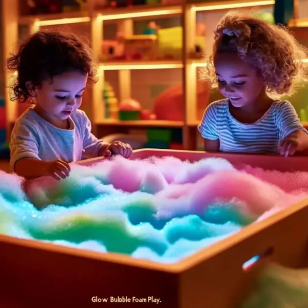 Glow Bubble Foam Play: A Glowing Sensory DIY That Kids Will Love ...