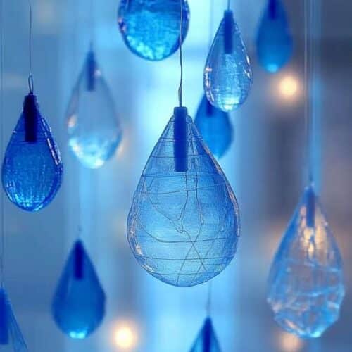 Blue Crayon Raindrop Suncatchers – Catch the Light, Celebrate the Rain ...